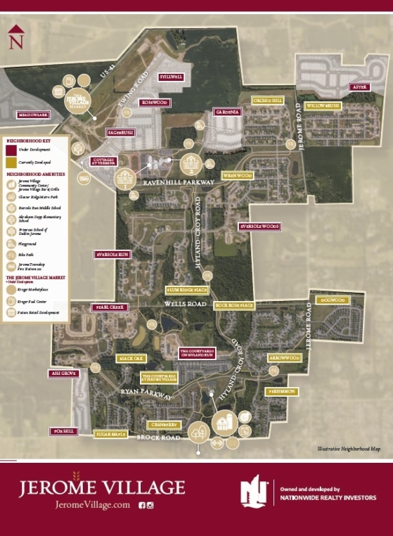 Neighborhood Map - Jerome Village - Dublin, OH